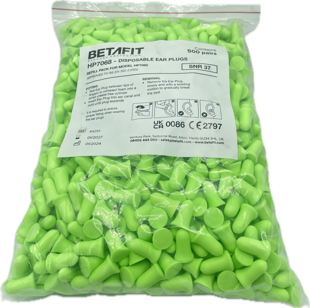 SNR37 Foam Ear Plug Refill Pack [Qty - 500 pairs] - HP7068 - Betafit